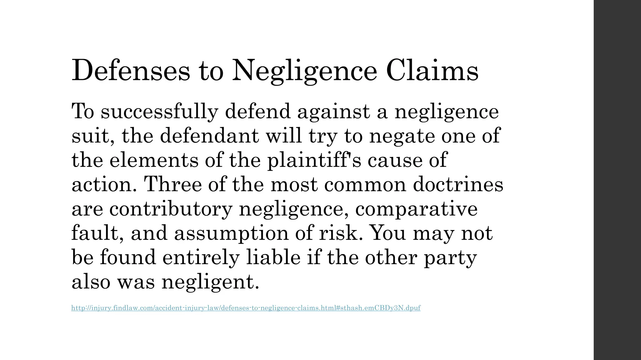 Jong's Report on Risk Management: Basic Law of Negligence | PPTX
