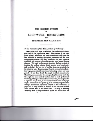 Jonh D. Runkle. MIT. The Russian System of Shopwork Instruction For ...
