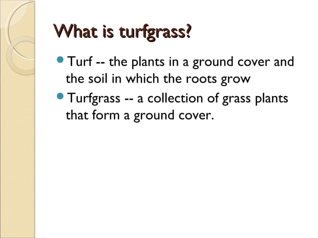 Jon Hill Turf | What is Turf Grass and its Management | PPT