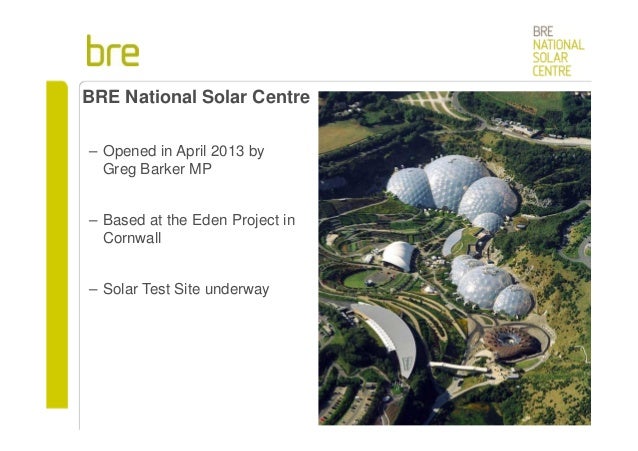 Jonny Williams introduction to BRE National Solar Centre, Alternergy