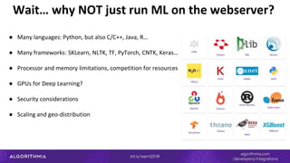 Serverless Functions and Machine Learning: Putting the AI in APIs | PPTX
