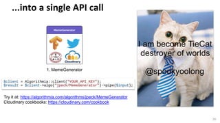 Serverless Functions and Machine Learning: Putting the AI in APIs | PPTX