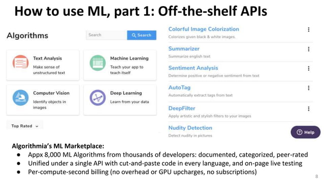 Serverless Functions and Machine Learning: Putting the AI in APIs | PPT