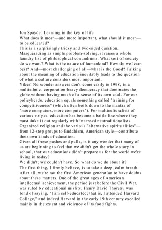 Jon Spayde Learning in the key of lifeWhat does it mean—and mor.docx