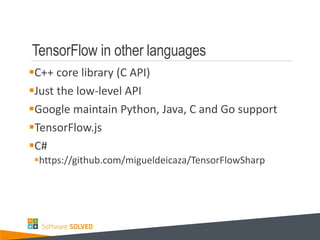 An Introduction to Machine Learning Using TensorFlow | PPTX | Artificial Intelligence ...