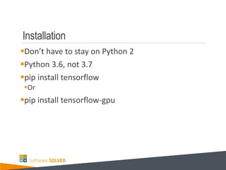 Conf 2018 Track 2 - Machine Learning with TensorFlow | PPT