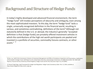 Jon Terracciano - Background and Structure of Hedge Funds | PDF | Hedge ...
