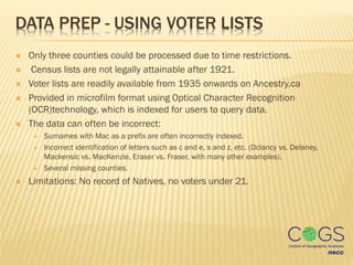 Nova Scotia Surnames and Mapping Methods | PPT
