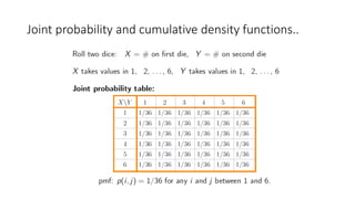 Joint probability mass and density functions | PPT