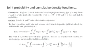 Joint probability mass and density functions | PPT