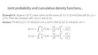 Joint probability mass and density functions | PPT