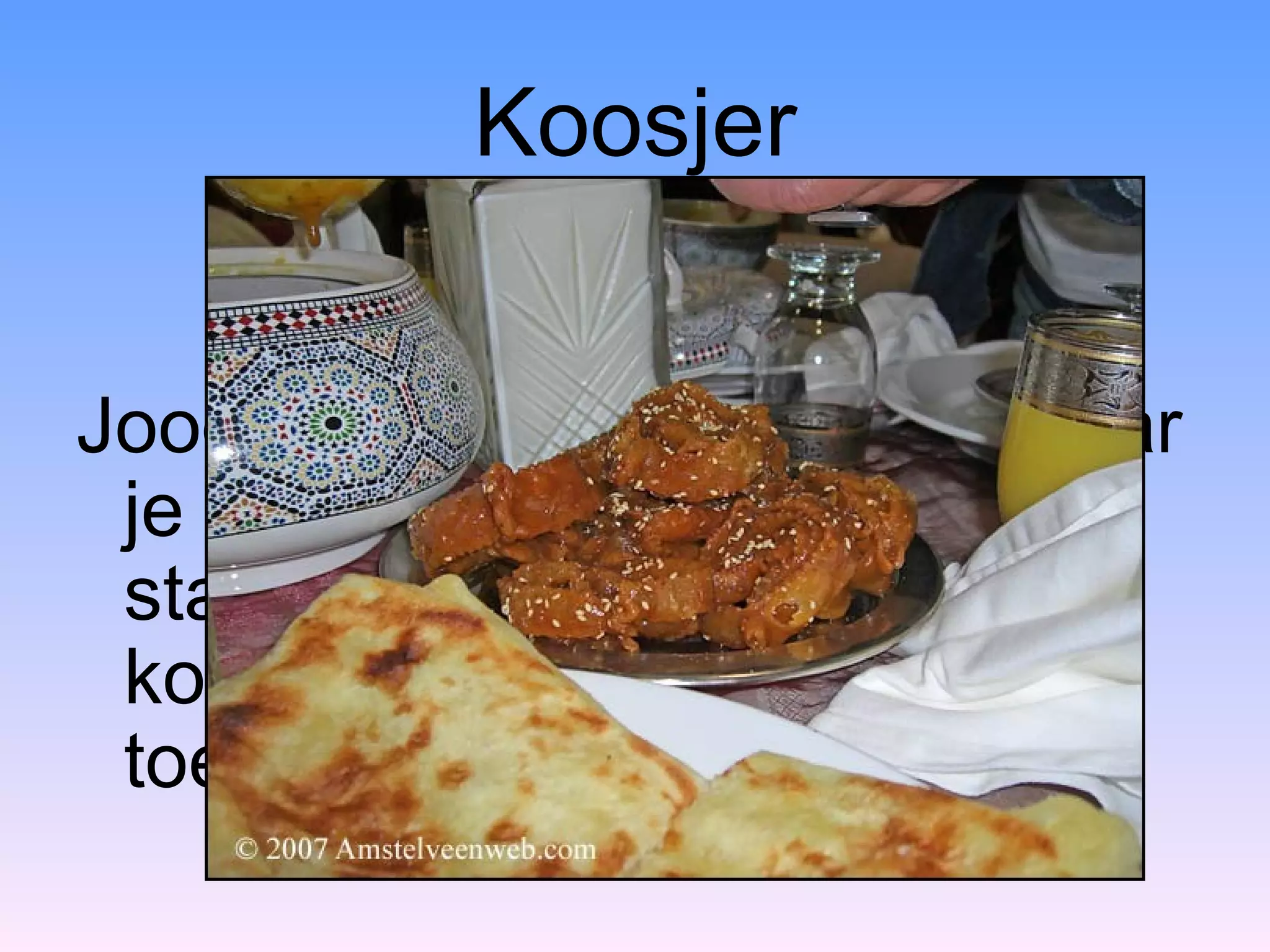 Joods Eten (Koosjer) | PPT