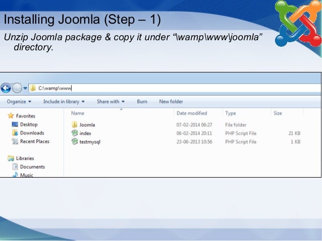 Configuring & Installing Joomla on Windows using WAMP Server. Configuring & Installing Joomla on Windows using WAMP Server.