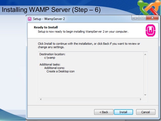 Configuring & Installing Joomla on Windows using WAMP Server. Configuring & Installing Joomla on Windows using WAMP Server.