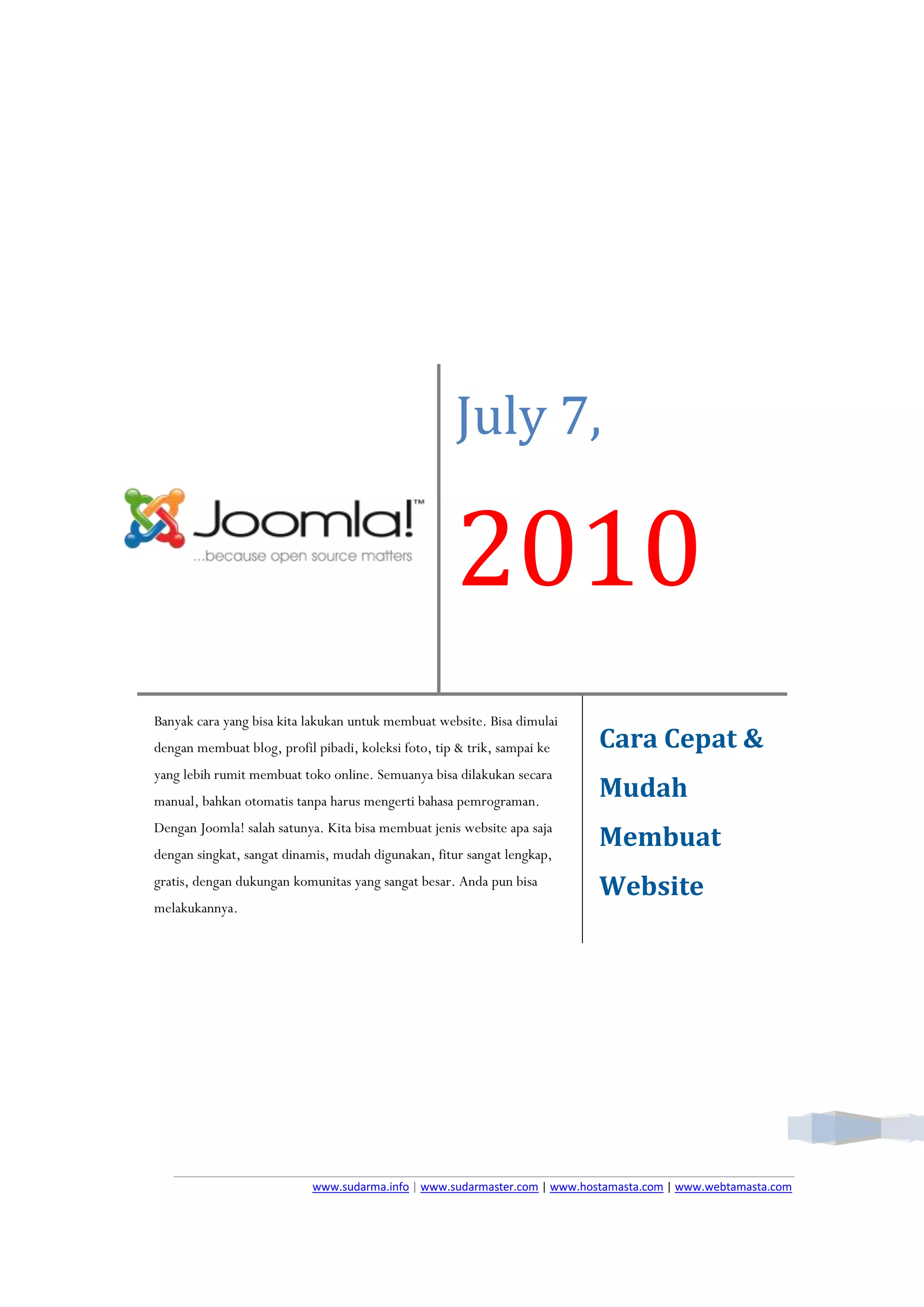 Joomla cara-cepat-mudah-membuat-website | PDF