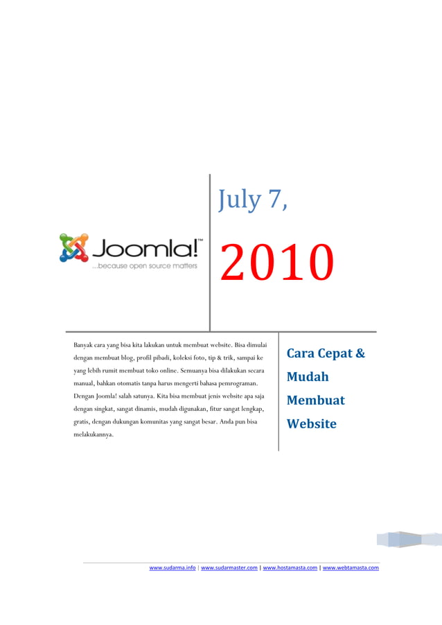 Joomla cara-cepat-mudah-membuat-website | PDF