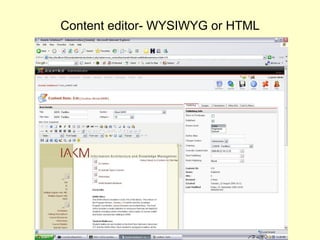 Joomla Intro | PPT | Web Design and HTML | Internet