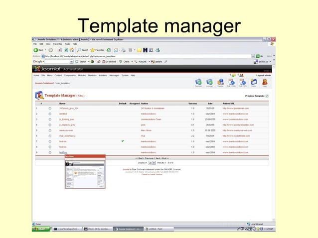Joomla Intro | PPT | Web Design and HTML | Internet
