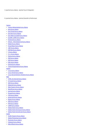 Joomla kursu-adana | PDF