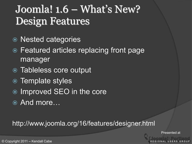 Joomla16 overview | PPT