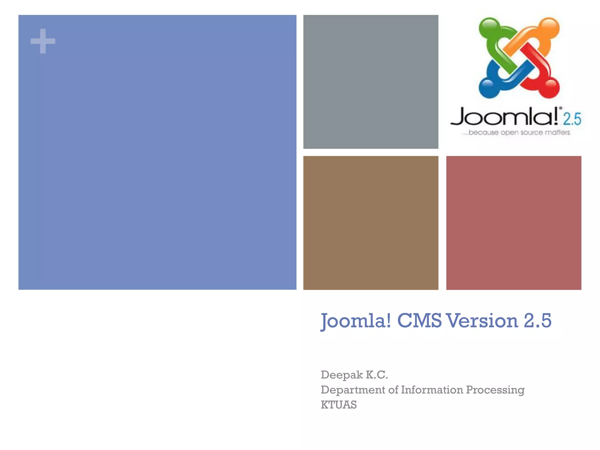 A Complete Guide To Joomla 2 5 Ppt