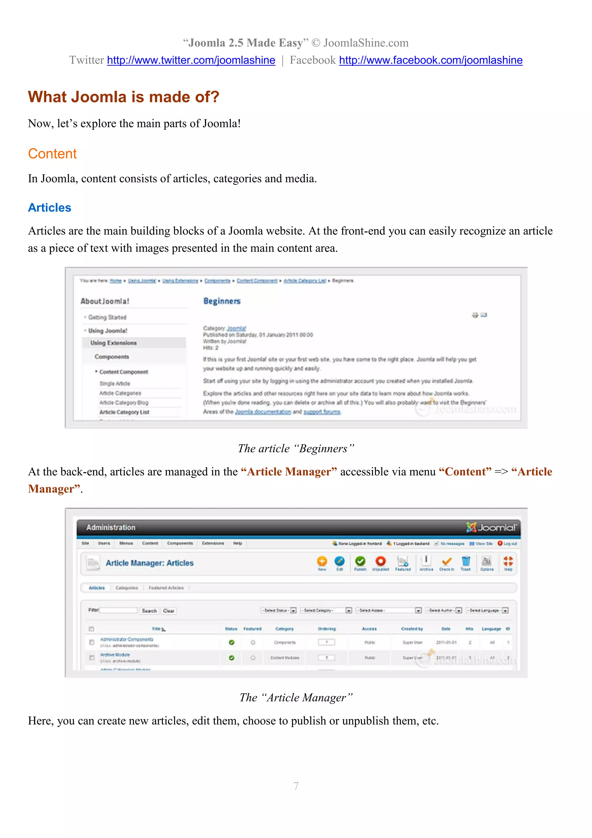 Joomla 2.5 made easy | PDF