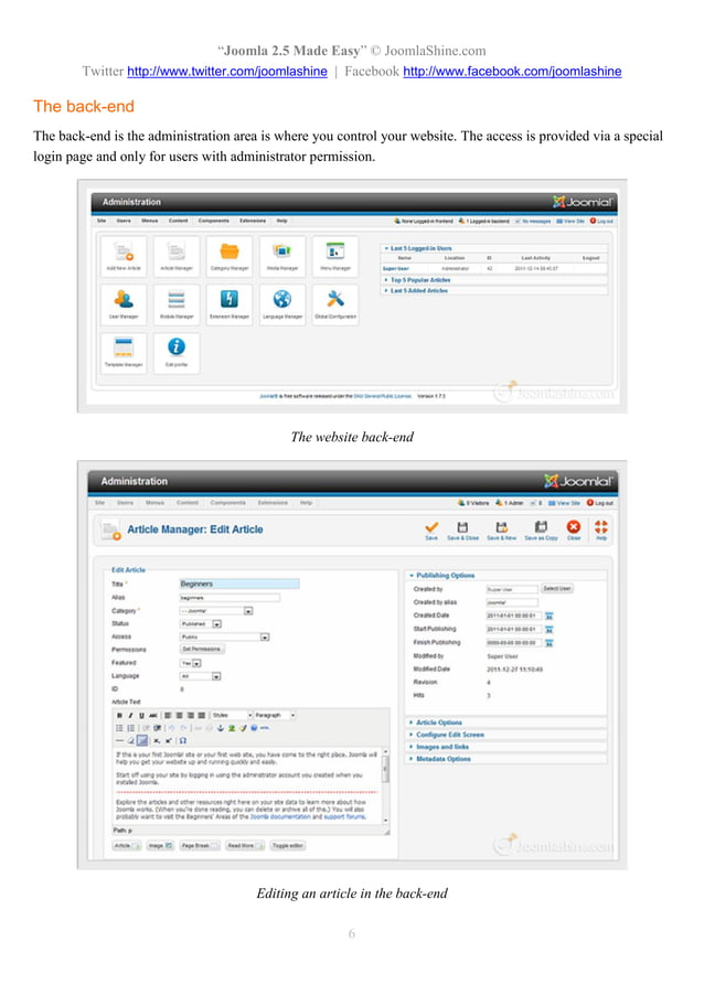 Joomla 2.5 made easy | PDF