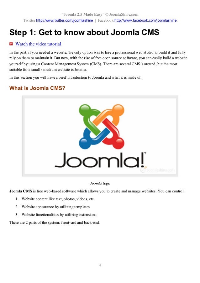 Joomla 2.5 made easy
