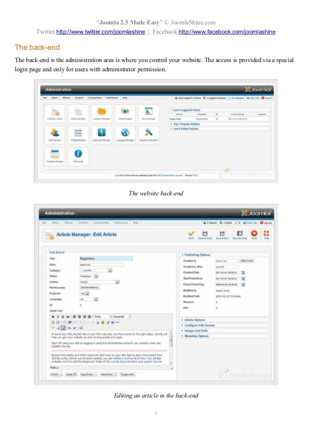 Joomla 2.5 made easy