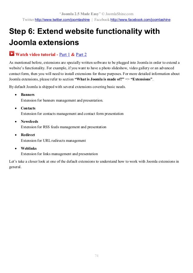 Joomla 2.5 made easy