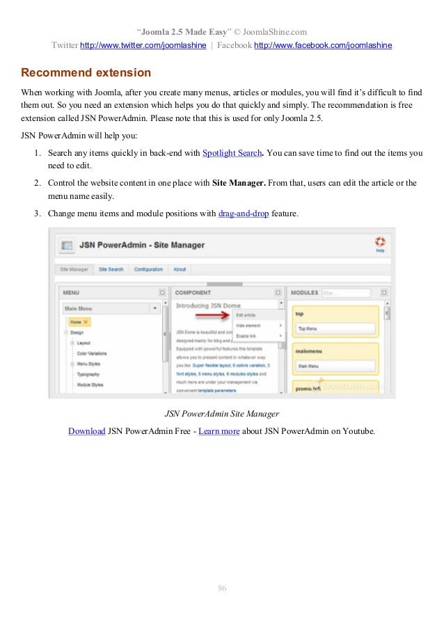 Joomla 2.5 made easy
