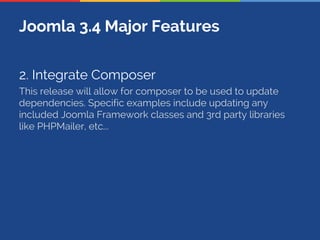 Joomla 3.4 Features and Timeline | PDF