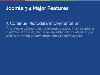 Joomla 3.4 Features and Timeline | PDF