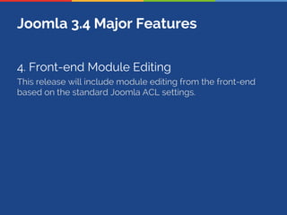 Joomla 3.4 Features and Timeline | PDF
