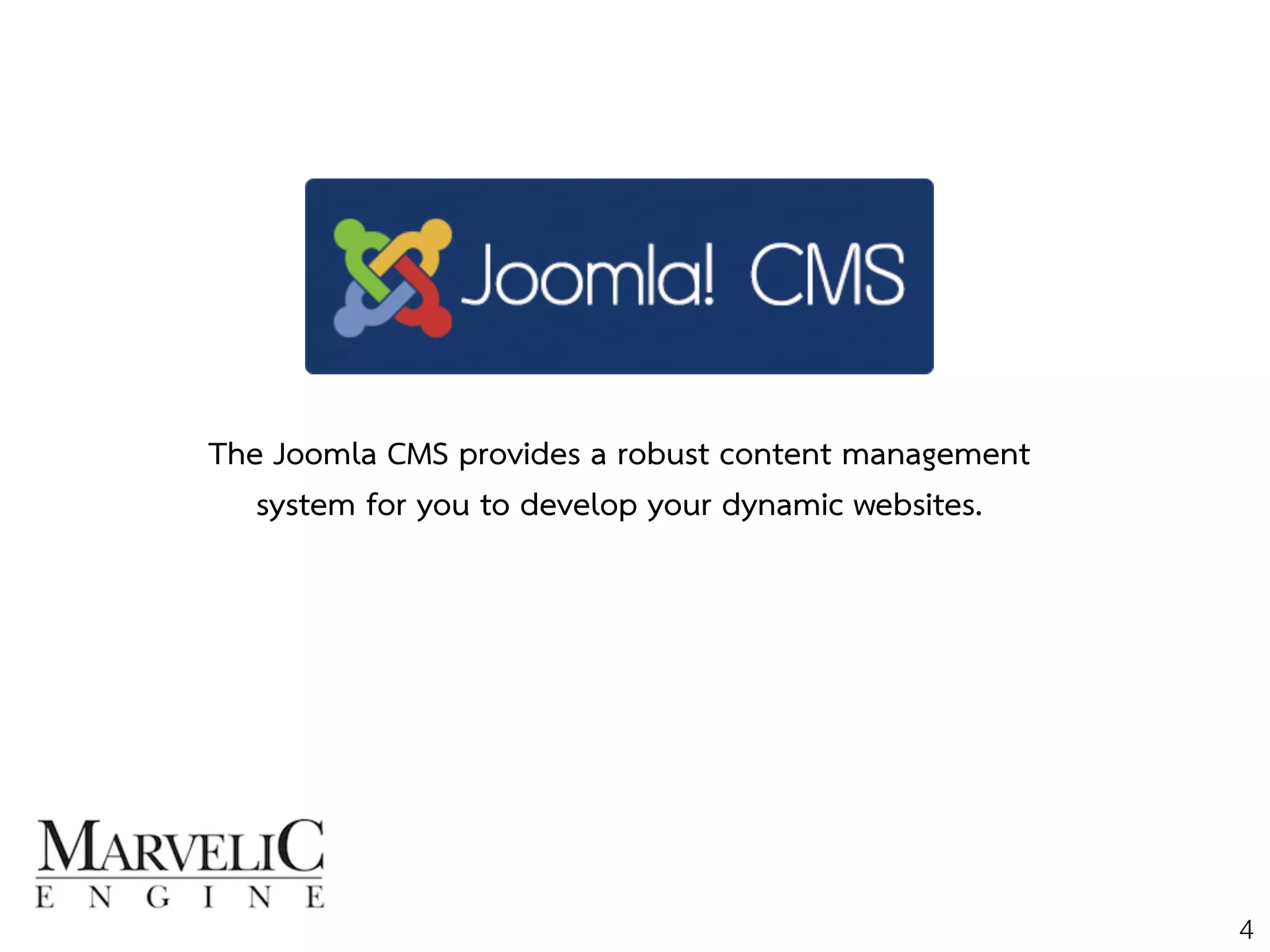 Joomla 3.4 Workshop by Marvelic Engine | PPT