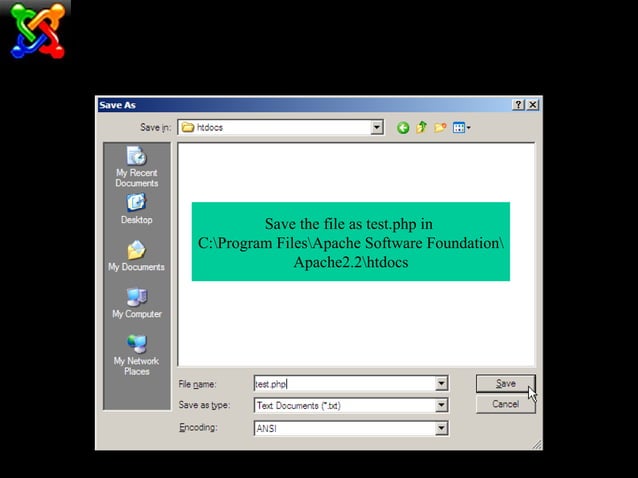 Installation of Joomla on Windows XP | PPT