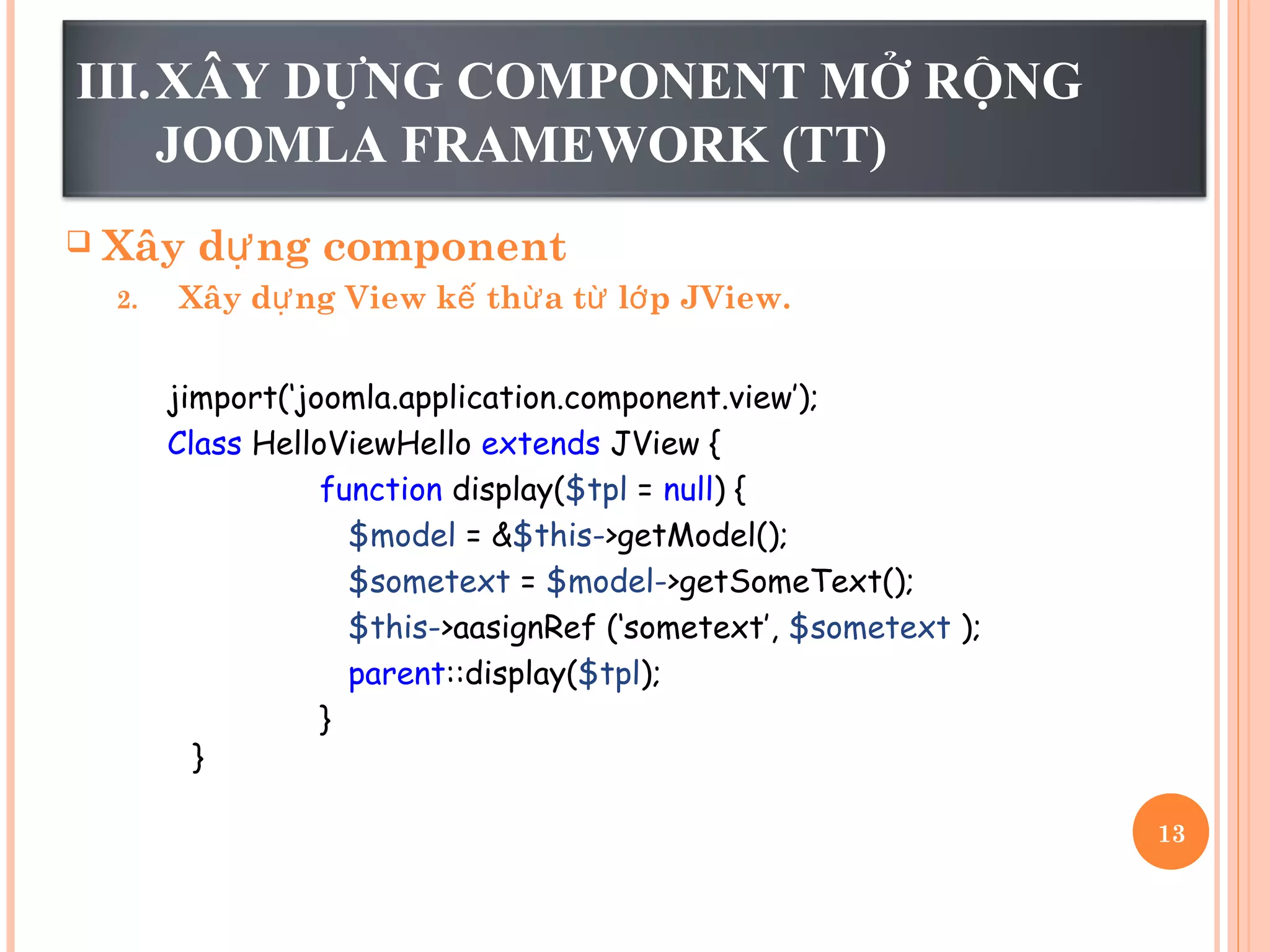 Joomla CMS framework (1.6 - Old version) | PPT