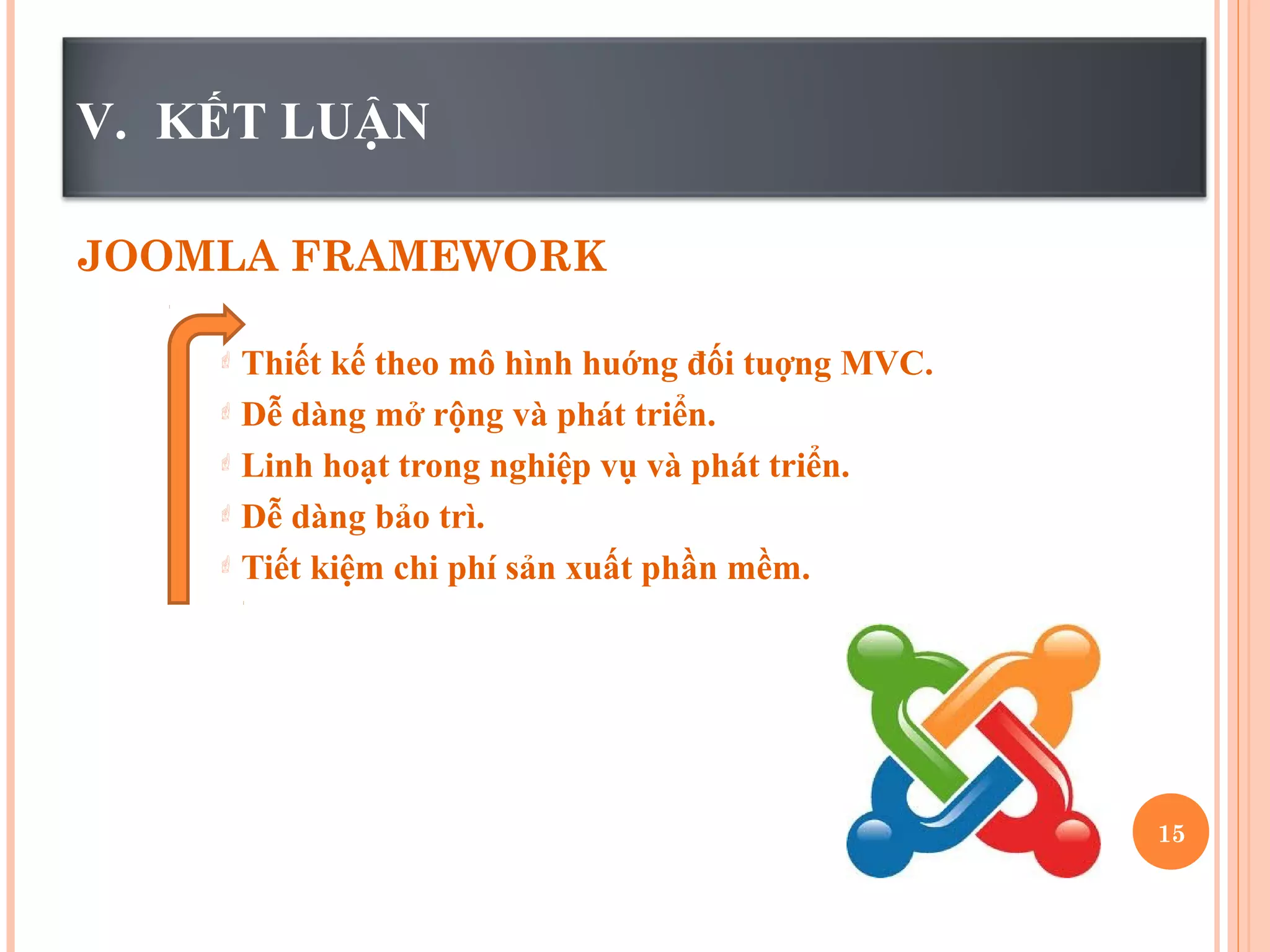 Joomla CMS framework (1.6 - Old version) | PPT