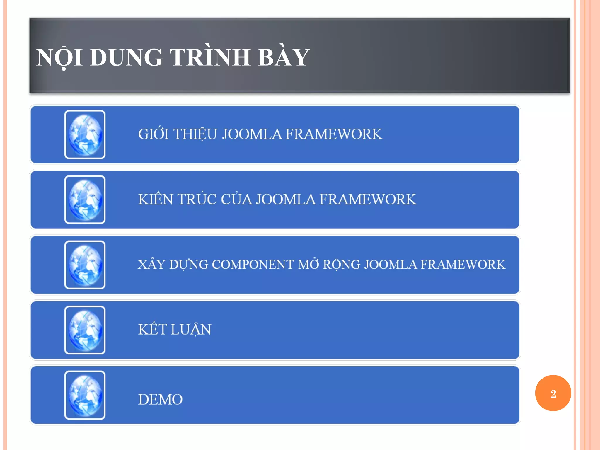 Joomla CMS framework (1.6 - Old version) | PPT