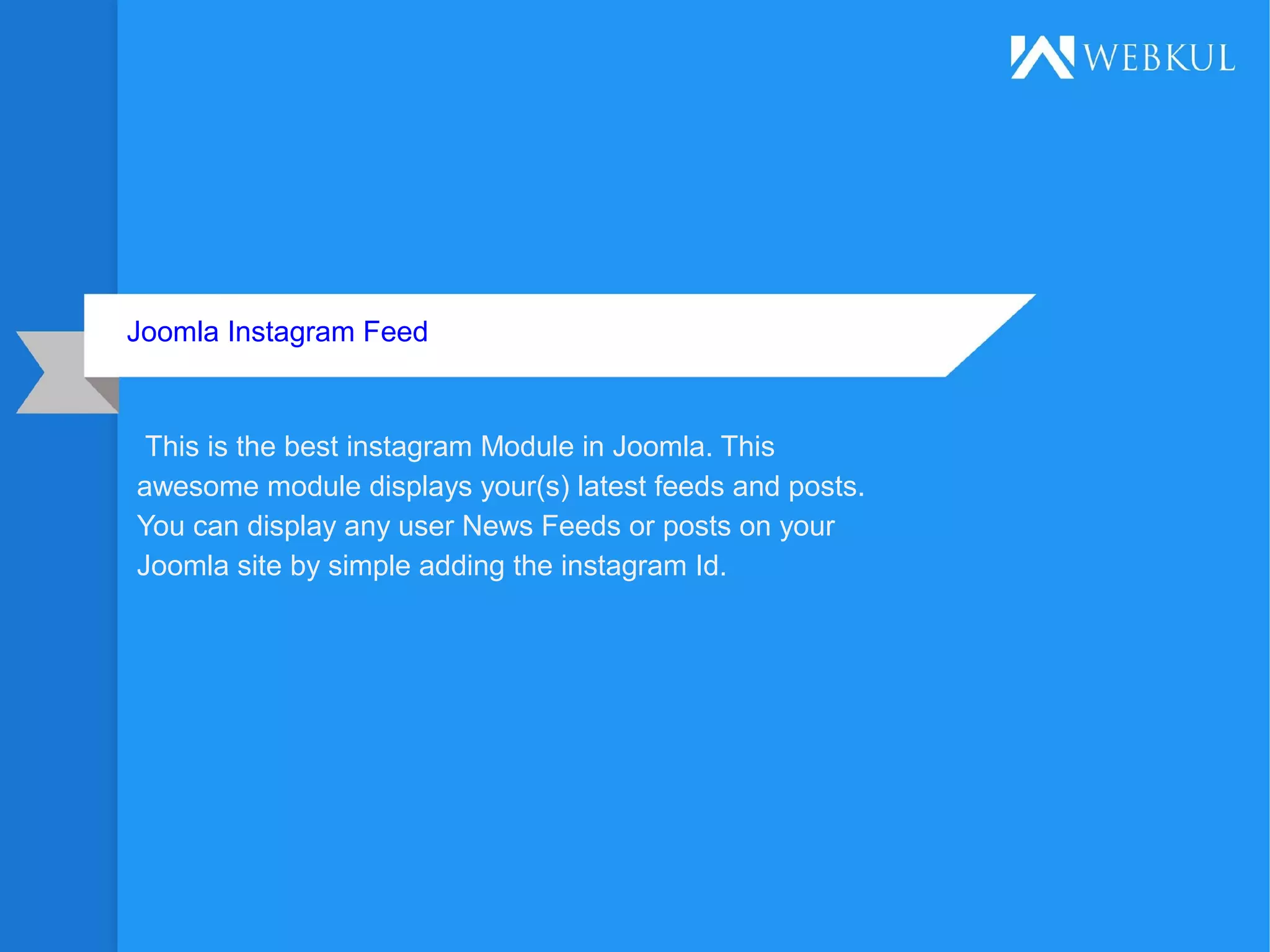 Joomla instagram feed | PPT