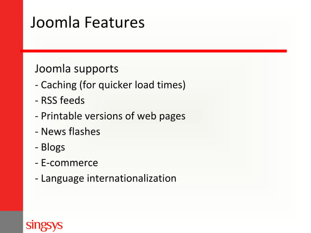 Joomla Introduction And Installation Tutorial Ppt