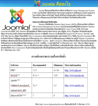 Joomla คืออะไร | PDF