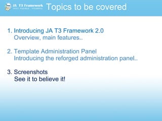 JoomlArt T3 v2.0 Template Framework for Joomla | PPT