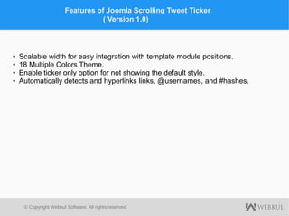Joomla scrolling tweet ticker | PPT