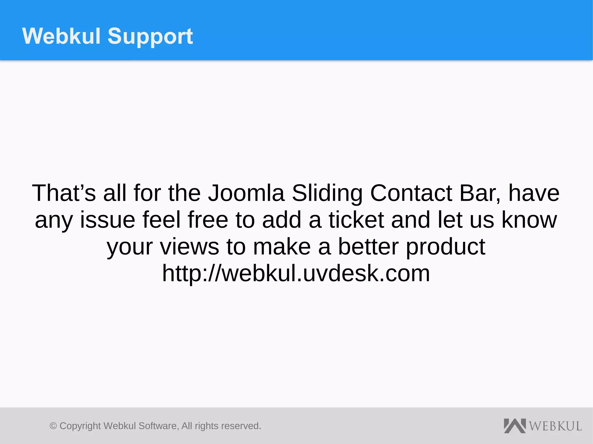 Joomla sliding contact bar | ODP