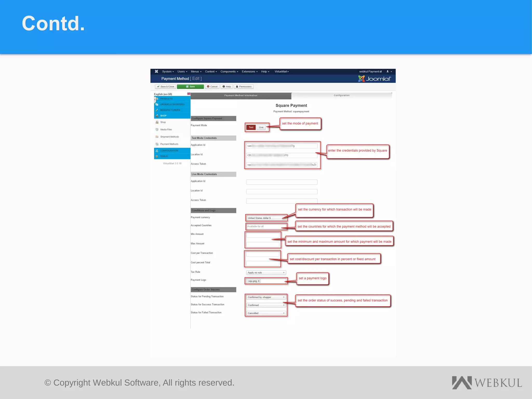 Joomla virtuemart square payment gateway | PPT