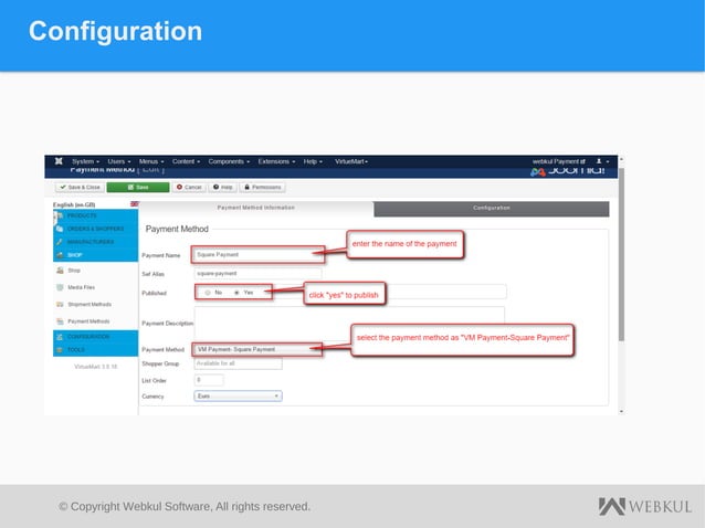 Joomla virtuemart square payment gateway | PPT