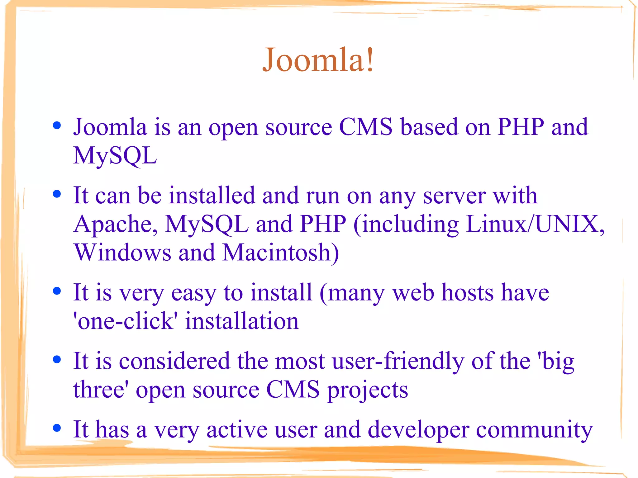 Joomla Webinar | PPT