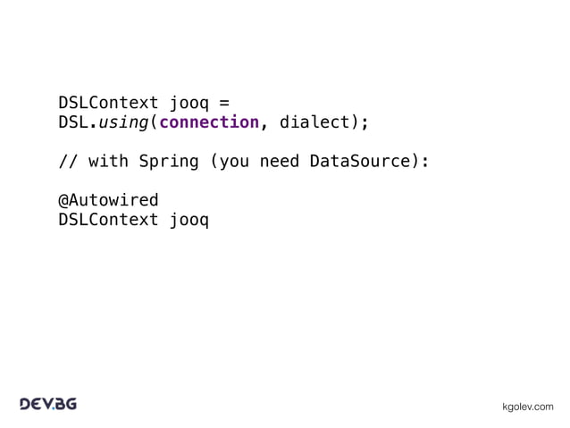 Introduction to Jooq | PPT