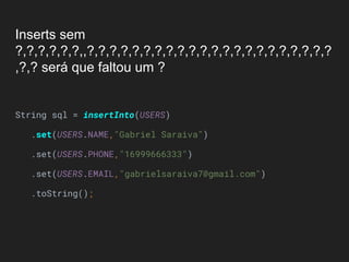 TDC2016SP - JooQ: SQL orientado a objetos. | PDF | Databases | Computer Software and Applications